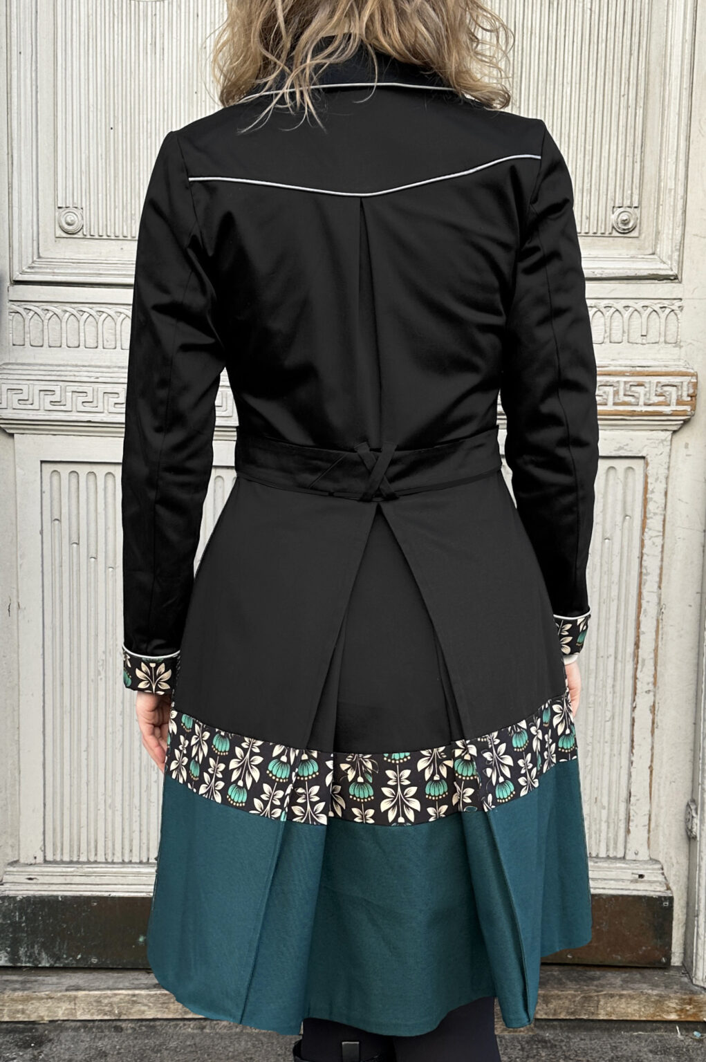 Tonja - Sort/petrol cottoncoat - Ecouture